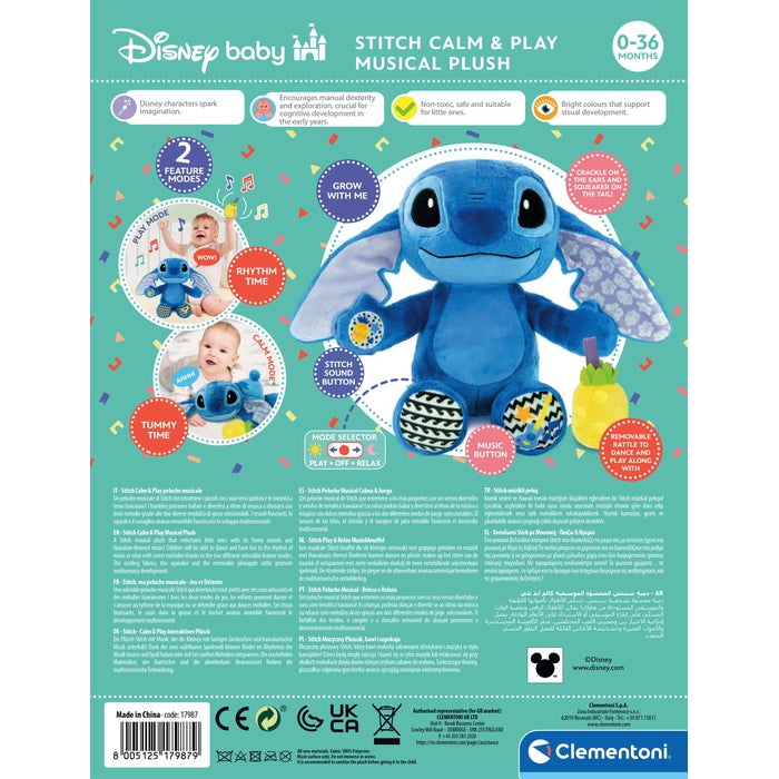 Stitch Calm & Play Musical Plush Clementoni UK