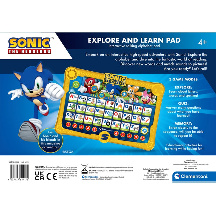 Sonic Interactive Talking Pad Clementoni UK